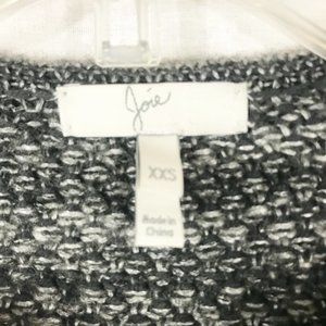 Joie | Sweaters | Joie Porsha Wool Zip Up Raw Hem Tweed Cardigan Xxs ...